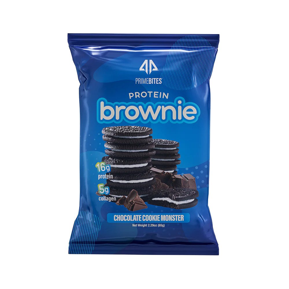 Alpha Prime - Prime Bites Protein Brownie - Chocolate Cookie Monster ...